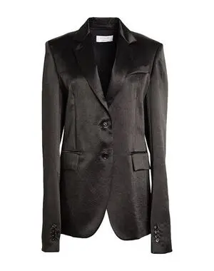 Sportmax Satin Single-breasted Blazer - Black