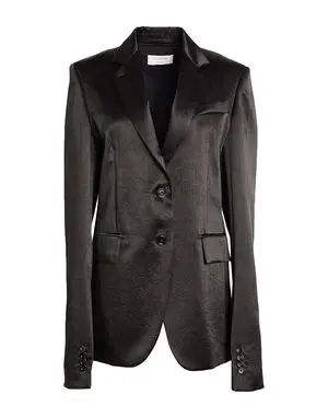 Sportmax Satin Single-breasted Blazer - Black