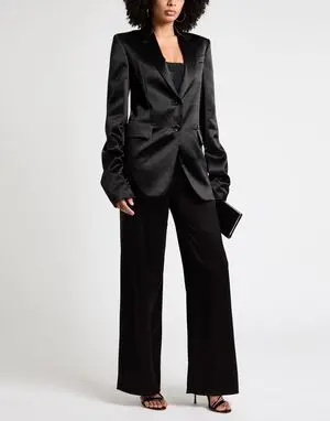 Sportmax Satin Single-breasted Blazer - Black
