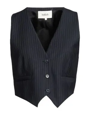 Ba&sh Tailored Vest In Midnight Polyester, Wool, Elastane