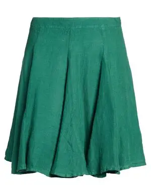 120% Lino Pleated Linen Mini Skirt