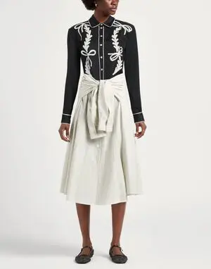 Pinko Woven Shirt With Appliqués And Embroidery