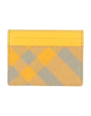 Burberry Cardholder Cow Leather, Polyester, Wool