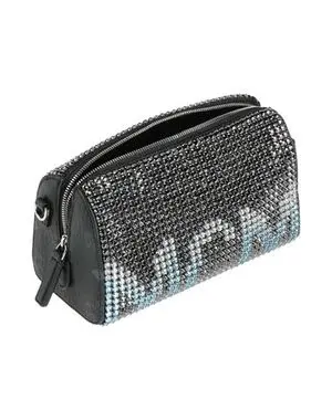 Mcm Leather Crossbody Bag With Appliqués - Black