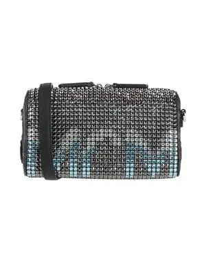 Mcm Leather Crossbody Bag With Appliqués - Black
