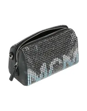Mcm Leather Crossbody Bag With Appliqués - Black