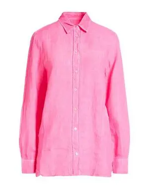 120% Lino Linen Shirt With Lace Trims