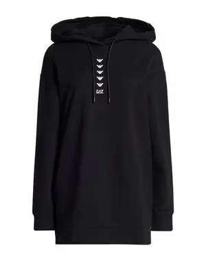 EA7 Cotton-elastane Fleece Sweatshirt - Black