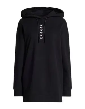 EA7 Cotton-elastane Fleece Sweatshirt - Black