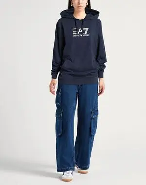 EA7 Cotton-elastane French Terry Sweatshirt - Navy