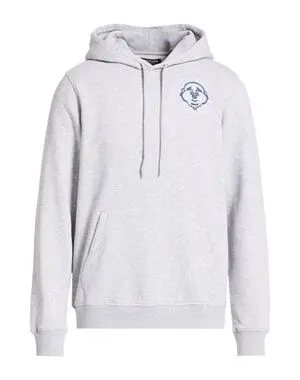 True Religion Light Cotton Polyester Fleece Hoodie - Light Grey