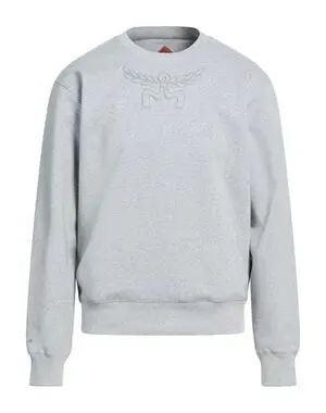 Mcm Crewneck Sweatshirt With Embroidered Logo - Grey