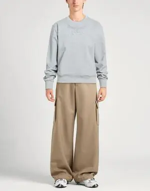 Mcm Crewneck Sweatshirt With Embroidered Logo - Grey