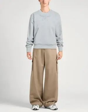 Mcm Crewneck Sweatshirt With Embroidered Logo - Grey