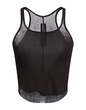 Rick Owens Cotton Jersey Crop Top - Black