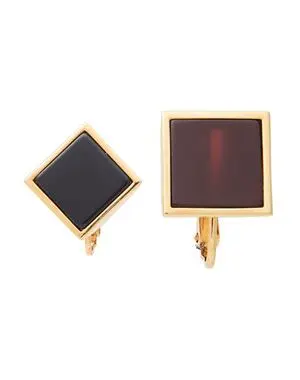 Dsquared2 Resin And Metal Clip-on Earrings - Black