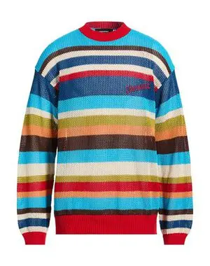 Dsquared2 Striped Cotton Crewneck Sweater