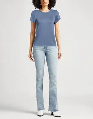 Rag & Bone Short Sleeve Knit Top - Blue