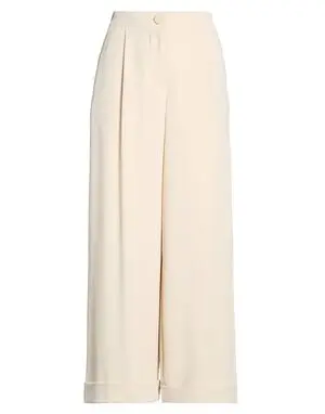 Armani Exchange Wide Leg Relaxed Fit Pants - Beige