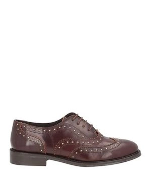 Cosmoparis Lace-up Leather Oxford Shoes - Brown