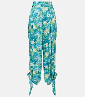 Chloé Floral Silk Balloon Pants