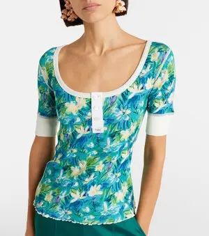 Chloé Floral Cotton-blend Bowling Shirt