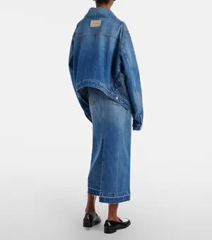 Givenchy High-rise Denim Midi Skirt