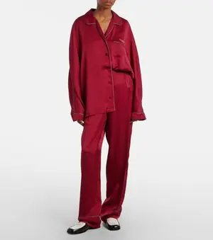 Givenchy Silk Satin Button Down Shirt