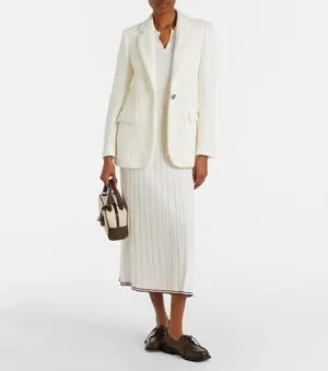 Brunello Cucinelli Cable-knit Cotton Blazer