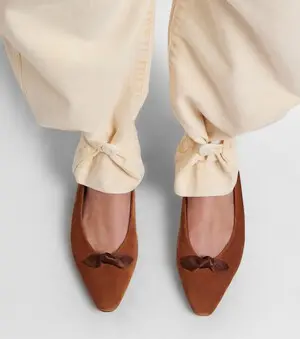 Loro Piana Primula Suede Ballet Flats