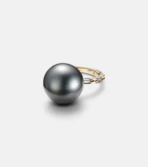 SUZANNE KALAN 18kt Yellow Ring With Pearl And Diamonds - Gold