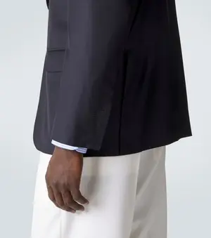 Rubinacci Single-breasted Virgin Wool Blazer - Blue