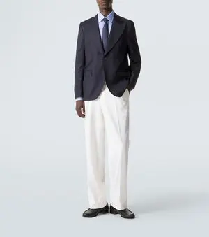 Rubinacci Single-breasted Virgin Wool Blazer - Blue