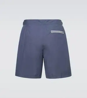 Brunello Cucinelli Logo Swim Trunks - Blue