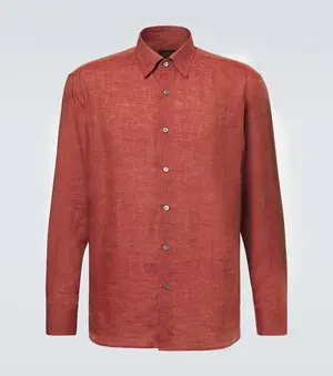 Brioni Linen Shirt - Orange