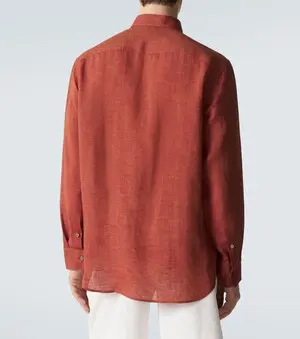 Brioni Linen Shirt - Orange
