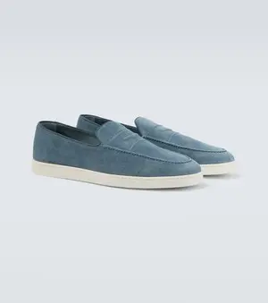 Church's Pebbles Suede Penny Loafers - Blue