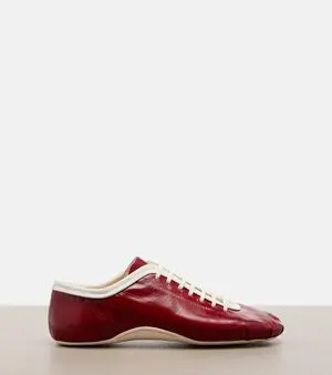 Dries Van Noten Leather Sneakers - Red