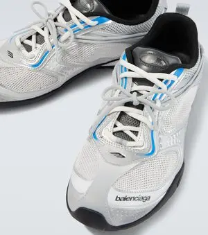 Balenciaga Radar Gradient Lines Sneakers - Silver