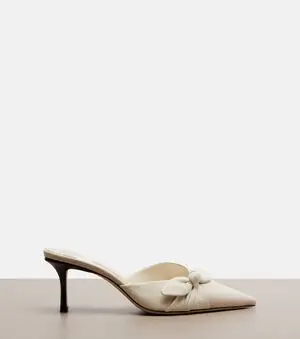 JIMMY CHOO Livi Bow-detail Mules - White