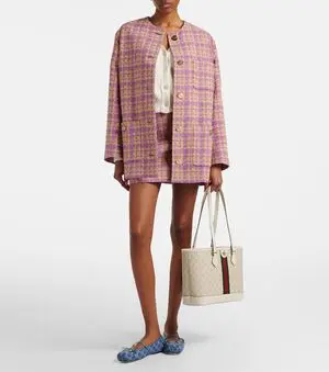 Gucci Ophidia Gg Medium Tote Bag - White