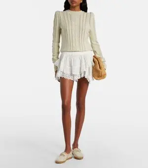 JIMMY CHOO Avi Embroidered Canvas Espadrilles - Beige