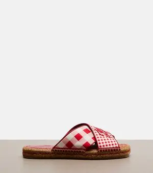 JIMMY CHOO Aciel Checked Espadrille Sandals