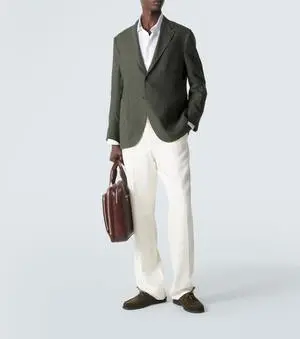 Rubinacci Single-breasted Linen Blazer