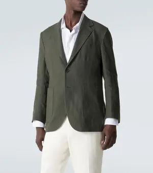 Rubinacci Single-breasted Linen Blazer