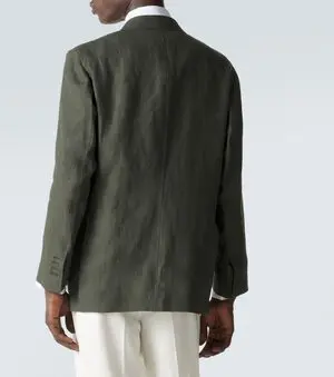 Rubinacci Single-breasted Linen Blazer