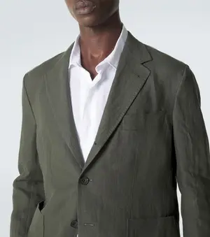 Rubinacci Single-breasted Linen Blazer