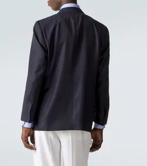 Rubinacci Single-breasted Virgin Wool Blazer - Blue