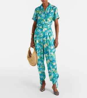 Chloé Floral Ribbed-knit Cotton-blend Top