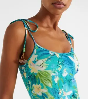 Chloé Floral One-piece Swimsuit - Blue